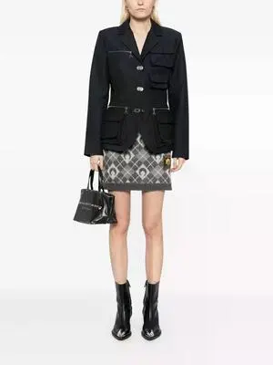 MARINE SERRE Argyle Knit Mini Skirt