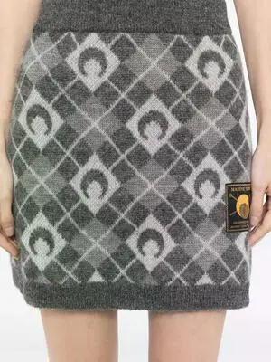 MARINE SERRE Argyle Knit Mini Skirt
