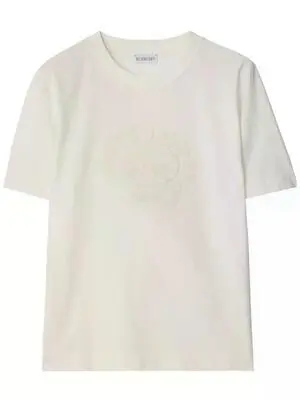 Burberry Embroidered Cotton T-shirt