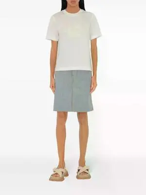 Burberry Embroidered Cotton T-shirt