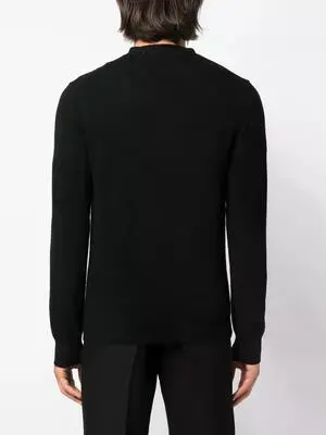 Play Comme Des Garcon Logo-patch Fine-knit Cardigan