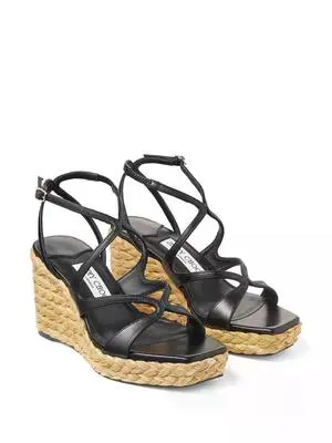 JIMMY CHOO Ayla 85mm Wedge Sandals