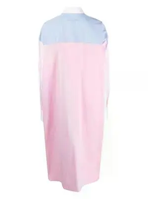 Maison Kitsuné Colour-block Cotton Shirt Dress