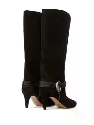 Isabel Marant Étoile Lestany Suede Calfskin Boots - Black