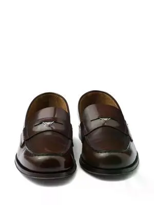 Prada Penny Slot Leather Loafers