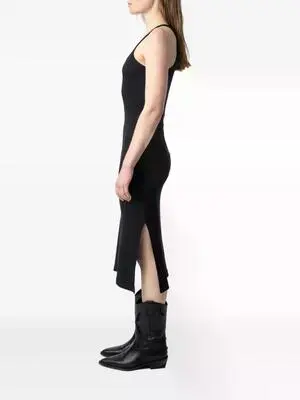 Zadig&Voltaire Fine-ribbed Midi Dress - Black