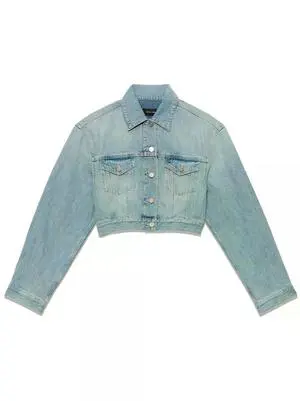 PURPLE BRAND Cropped Denim Jacket