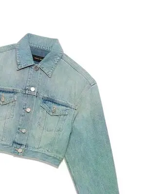 PURPLE BRAND Cropped Denim Jacket