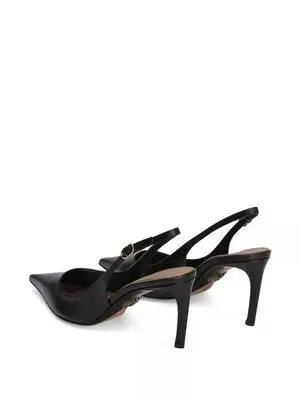 Dolce & Gabbana Leather Slingback Stiletto Pumps - Black