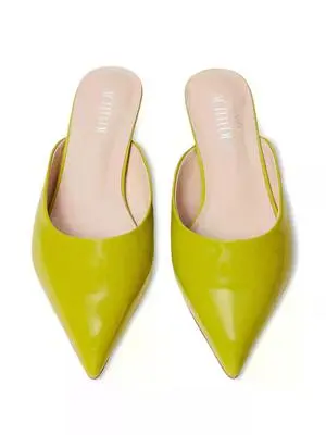 TWINSET Pointed-toe Patent Mules - Green