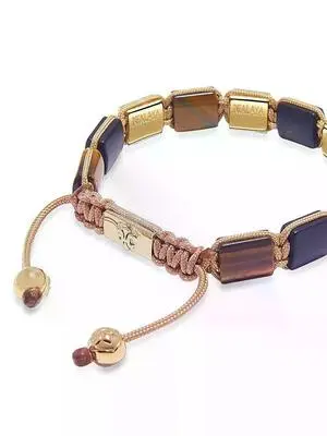 NIALAYA JEWELRY Engraved Charm Bead Bracelet