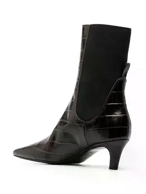 TOTEME 50mm Croc-embossed Chelsea Boots - Brown
