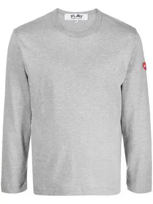 Play Comme Des Garcon X The Artist Invader Pixelated-appliqué T-shirt - Grey