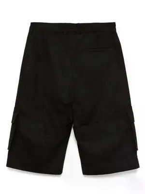 We11Done Embossed-detail Cargo Shorts - Black