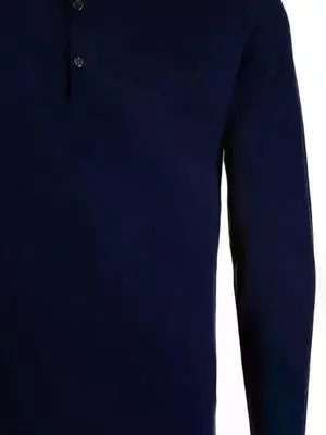 John Smedley Merino Wool Polo Shirt - Blue