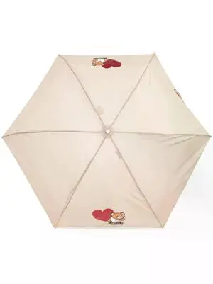 Moschino Teddy Bear-print Compact Umbrella - Neutrals
