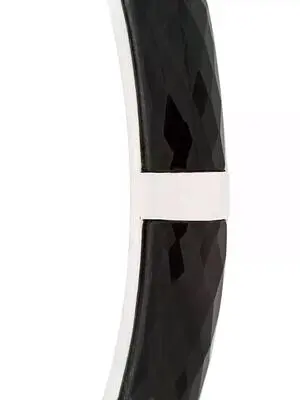 MONAN Silver And Onyx Cuff Bracelet