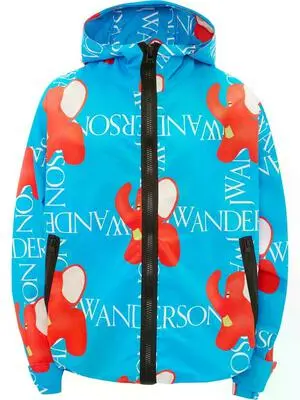 JW Anderson Logo-print Hooded Jacket - Blue
