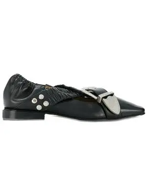 Toga Buckle-detail Leather Pumps - Black