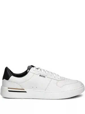 BOSS Clint Tenn Leather Lace-up Sneakers - White