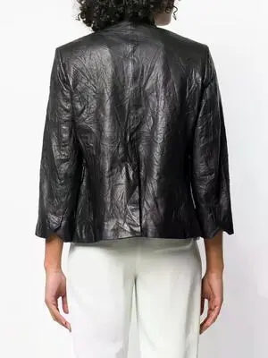 Zadig&Voltaire Lambskin Creased Effect Leather Jacket