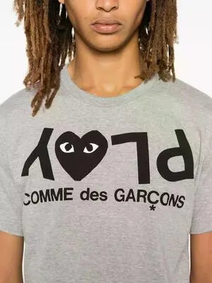 Play Comme Des Garcon Cotton T-shirt With Logo Print