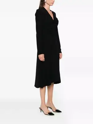 N°21 Crepe Midi Dress With Draped Detailing