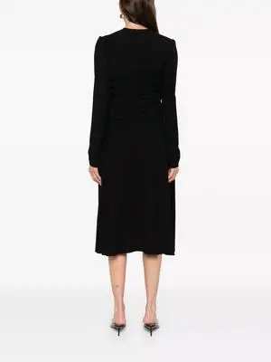 N°21 Crepe Midi Dress With Draped Detailing