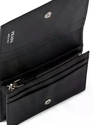 Prada Triangle Logo Rectangle Wallet - Black
