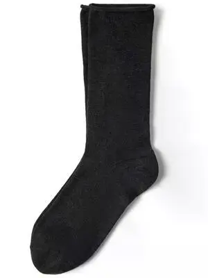 Brunello Cucinelli Virgin Wool Blend Calf Socks - Black