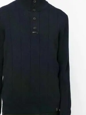 Brioni Roll Neck Button-front Cashmere Jumper