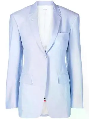 Thom Browne Single-breasted Cotton Blazer - Blue