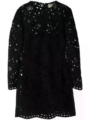 Elie Saab Floral Macramé Weaved Mini Dress