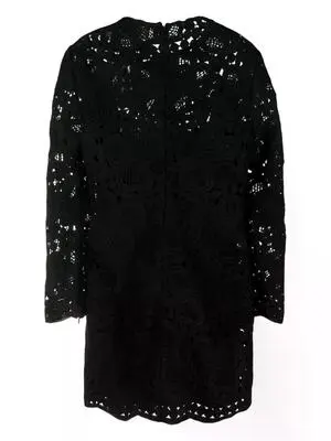 Elie Saab Floral Macramé Weaved Mini Dress