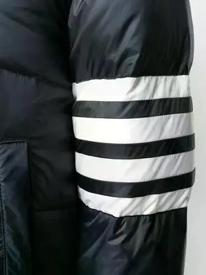 Thom Browne 4-bar Matte Nylon Quilted Down Coat - Blue