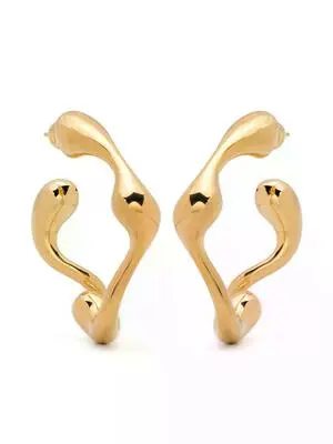 MARIA BLACK Large Splash Hoops - Gold