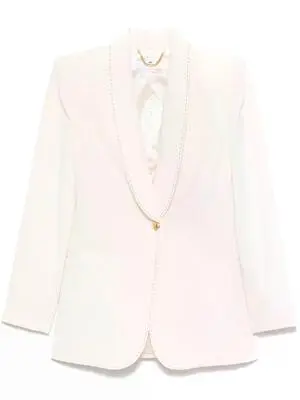 Elisabetta Franchi Contrast-stitch Crepe Blazer