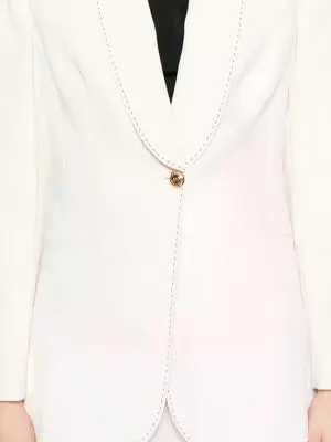 Elisabetta Franchi Contrast-stitch Crepe Blazer