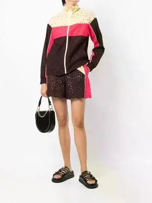 Goen.j Broderie Anglaise Track Shorts - Multicolour