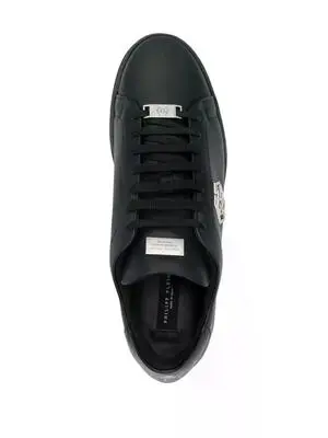 Philipp Plein Hexagon Low-top Leather Sneakers - Black