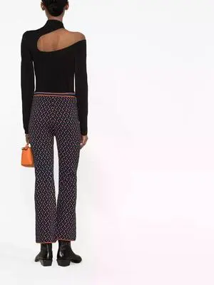 Diane Von Furstenberg Juno Patterned Jacquard Trousers - Blue