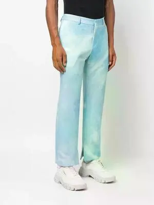 MSFTS Tie-dye Effect Cotton Blend Trousers