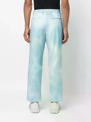 MSFTS Tie-dye Effect Cotton Blend Trousers
