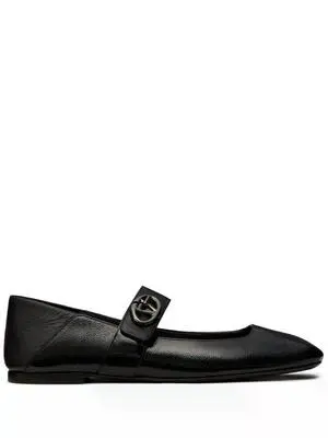 Valentino Garavani Vlogo Locker Ballet Flats - Black