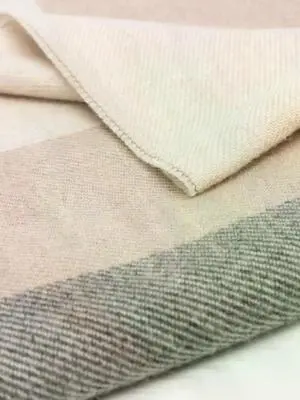 Brunello Cucinelli Striped Wool Scarf - Grey