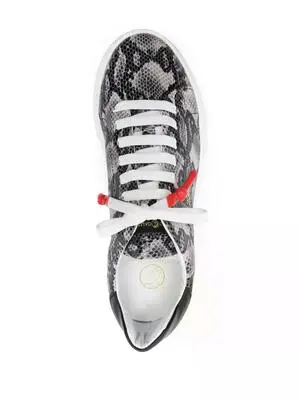 GIULIANO GALIANO Nemesis Python-print Leather Sneakers - Black