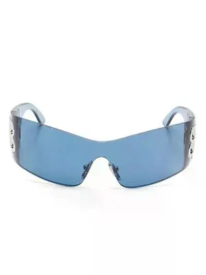 Balenciaga Wraparound Frame Sunglasses - Blue
