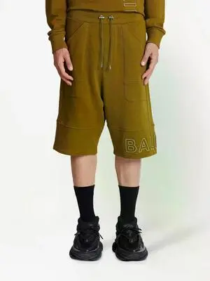 Balmain Logo-print Organic Cotton Shorts