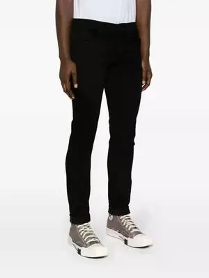DONDUP George Mid-rise Tapered Jeans - Black