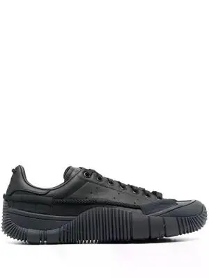 Adidas Low-top Leather Lace-up Sneakers - Black